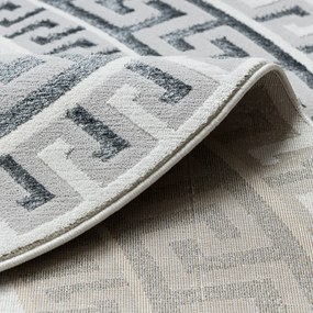 Dywany Łuszczów, Kusový koberec Allure 1960 white/grey kruh, 150x150 (průměr) kruh, šedá, kancelář