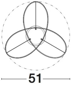 LED stropní svítidlo Fusion 51 zlaté