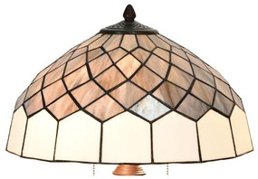 Stolní lampa Tiffany Krisoijn šedá v art deco stylu – 40x58 cm