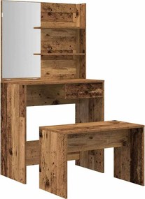 Set toaletního stolku staré dřevo kompozitní dřevo 3329189