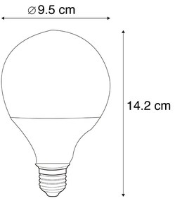 Sada 3 chytrých LED žárovek E27 RGBW G95 11W 1050lm 2200-4000K