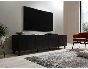 TV stolek Itrulto, Barva: černá / černá + dub craft