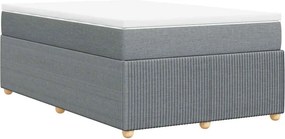 Box spring postel s matrací světle šedá 120x190 cm textil 3285553