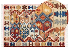 Vlněný kelimový koberec 160 x 230 cm vícebarevný VANASHEN Beliani