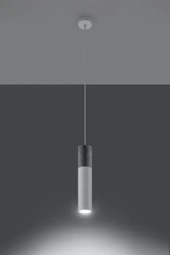 Lustr SOLLUX Borgio 1 GU10 1x40W bez zdroje SL.0647 beton a ocel bílá
