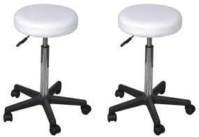 Kancelářské stoličky 2 ks bílé 35,5x84 cm umělá kůže,  277175 HangarStore.cz