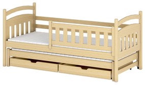 Dětská postel 90 cm GLYNDA (s roštem a úl. prostorem) (borovice). 1013136