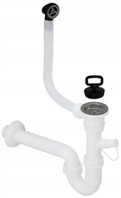 Sink Quality Universe, univerzální plastová výlevka 61x41x30 cm + sifon, 1-komorová, bílá, SKQ-KGLK60-WH
