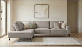 Šedobéžová žinylková rohová pohovka (levý roh/do L) Amsterdam – Scandic