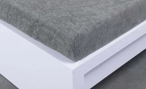 XPOSE ® Froté prostěradlo Exclusive jednolůžko - tmavě šedá 90x200 cm