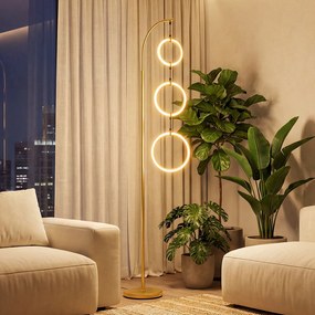 Costway 3 stojací lampa Flammig LED na čtení s 3 závěsnými kroužky a nožním