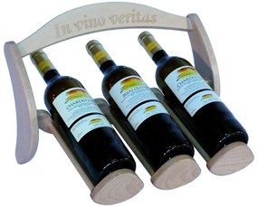 Stojan na víno 621 - Dřevěný stojan na 3 lahve vína