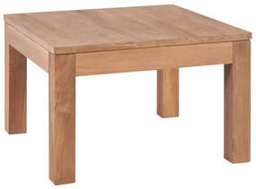 Konferenční stolek masivní teak přírodní povrch 60 x 60 x 40 cm - Default Title