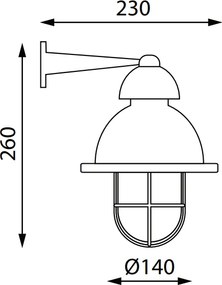 Venkovní nástěnná lampa SAILOR A