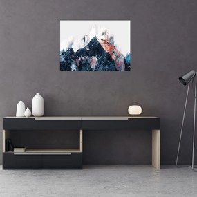 Skleněný obraz - Abstraktní hora (70x50 cm)
