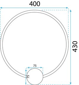 Toolight Toolight, LED nástěnné svítidlo 40cm 17W 4000K APP1388-CW, zlatá matná, OSW-00912
