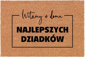 2 x Vítejte v domě Nejlepších Dědečků Rohožka dárek Den Babiček Děda
