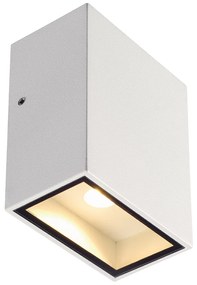 SLV 232431 Quad 1 XL, bílé nástěnné venkovní svítidlo se svícením dolu, 4,5W LED, 3000K, výška 11cm, IP44
