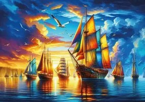ART PUZZLE 40504 Puzzle Přístav barevných plachetnic / 500 dílků / od