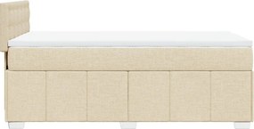 Box spring postel s matrací krémová 90x200 cm textil 3286970
