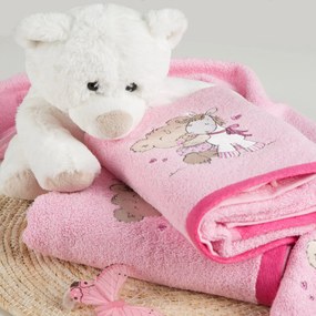 DĚTSKÝ BAVLNĚNÝ RUČNÍK BABY43 50X90 CM RŮŽOVÁ