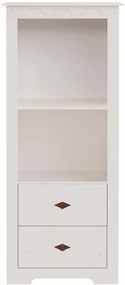 Danish style Knihovna Londa, 140 cm, bílá