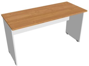 Stůl pracovní rovný 140 cm - Hobis Gate GE 1400 Dekor stolové desky: olše, Dekor lamino podnože: bílá