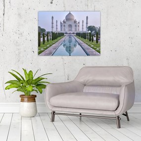 Skleněný obraz - Taj Mahal za východu slunce (70x50 cm)