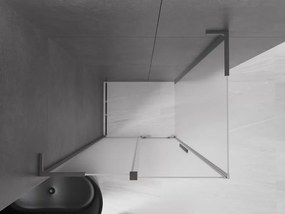 Mexen Velar L, sprchový kout s posuvnými dveřmi 120 x 80 cm, 8mm sklo námraza, broušený grafit, 871-120-080-33-95