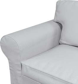 Potah na pohovku IKEA  Ektorp 3-místná, nerozkládací barva bílá látka pletený vzor