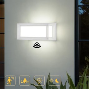 Brilagi - LED Venkovní nást. svítidlo se senzorem PARKER LED/12W/230V bílá IP44