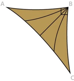 Maanta Sluneční trojúhelník solaria 60km/h Barva látky: Sage, Rozměr: 4,9x4,9x4,9 m