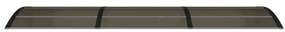 vidaXL Vchodová stříška 300 x 75 cm polykarbonát [153584] Barva: šedá a průhledná