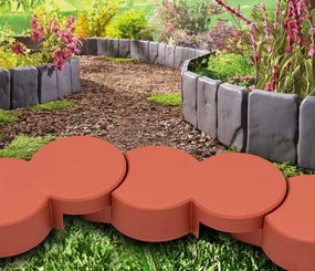 Bluegarden Bluegarden, palisáda z PVC na okraj trávníku 200 cm 12ks HD 7095, terracotta, OGR-68409