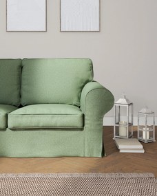 Potah na pohovku IKEA Ektorp 2-místná rozkládací  NOVÝ MODEL 2012 barva zelená látka pletený vzor