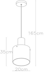 Lucide 74405/01/62 - Lustr na lanku TOLEDO 1xE27/40W/230V
