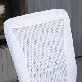 Vinsetto Ergonomická kancelářská židle s nastavitelnou výškou, manažerská židle, 360° otočná, bílá síťovina