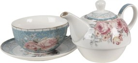Porcelánový Tea for one Peony Rosé - 16*10*14 cm / 400 ml / 250 ml