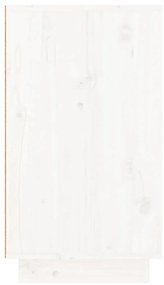 Botník bílý 110 x 34 x 61 cm masivní borové dřevo - Default Title