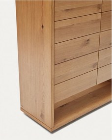 Skříňka v dekoru dubu v přírodní barvě 100x163,5 cm Alguema – Kave Home