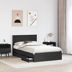 Rám postele se zásuvkou Černá 120 x 190 cm Inženýrské dřevo 3410729