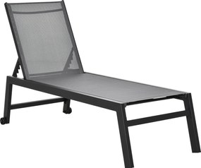 Outsunny lehátko zahradní hliníkové šedé 5-stupňové opěradlo 169 x 65 x 102 cm pro zahradu a terasu | Aosom.de