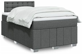 Box spring postel s matrací tmavě šedá 120x190 cm textil 3289322