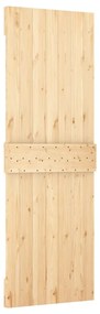 Posuvné dveře s kováním 70 x 210 cm masivní borové dřevo,  3203227