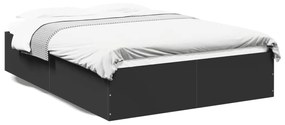 Rám postele černý 140 x 190 cm kompozitní dřevo