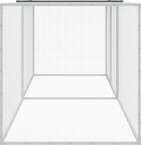 Klec pro kuřata se střechou antracitová 203 x 98 x 90 cm pozinkovaná ocel 3189039