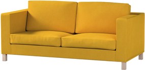 Potah na pohovku IKEA Karlanda rozkládací, krátký barva žlutá látka pletený vzor