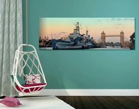 Obraz nádherná loď na řece Temže v Londýně Varianta: 120x40