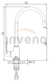 Invena JOGA PLUS BZ-32-P03-C Dřezová baterie, béžová - Invena