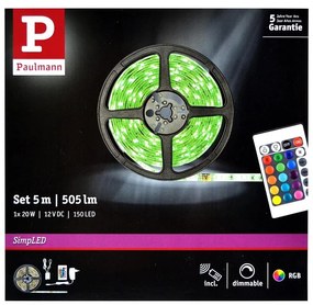 Paulmann 78978 - LED RGB/20W Stmívatelný pásek SIMPLED 5m 230V + DO
